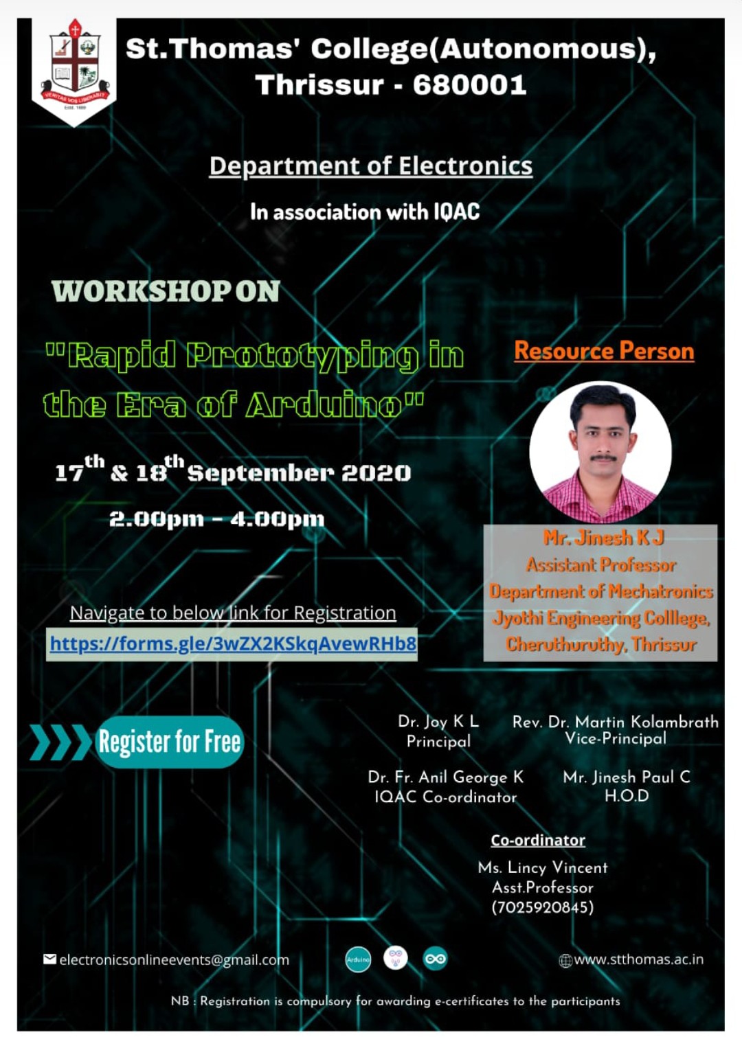 Rapid Prototyping in the Era of Arduino: Department of Electronics ...