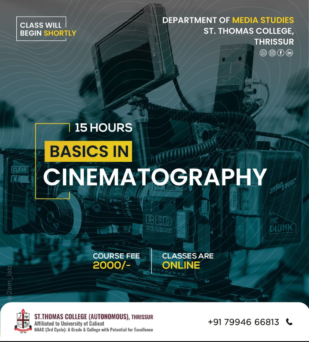 Basics in Cinematography - St Thomas College (Autonomous)
