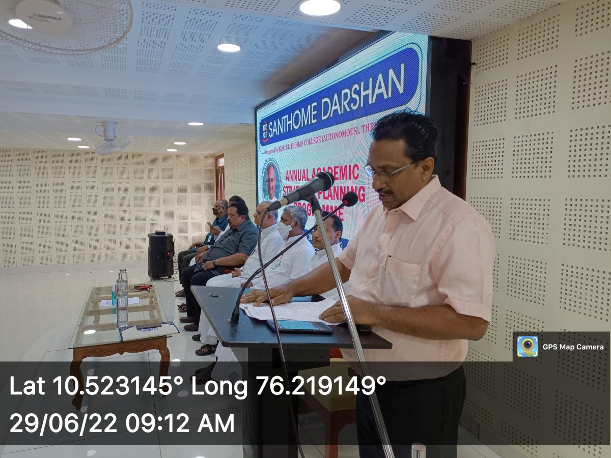 SANTHOME DARSHAN: Annual Academic Strategic Planning programme - St ...