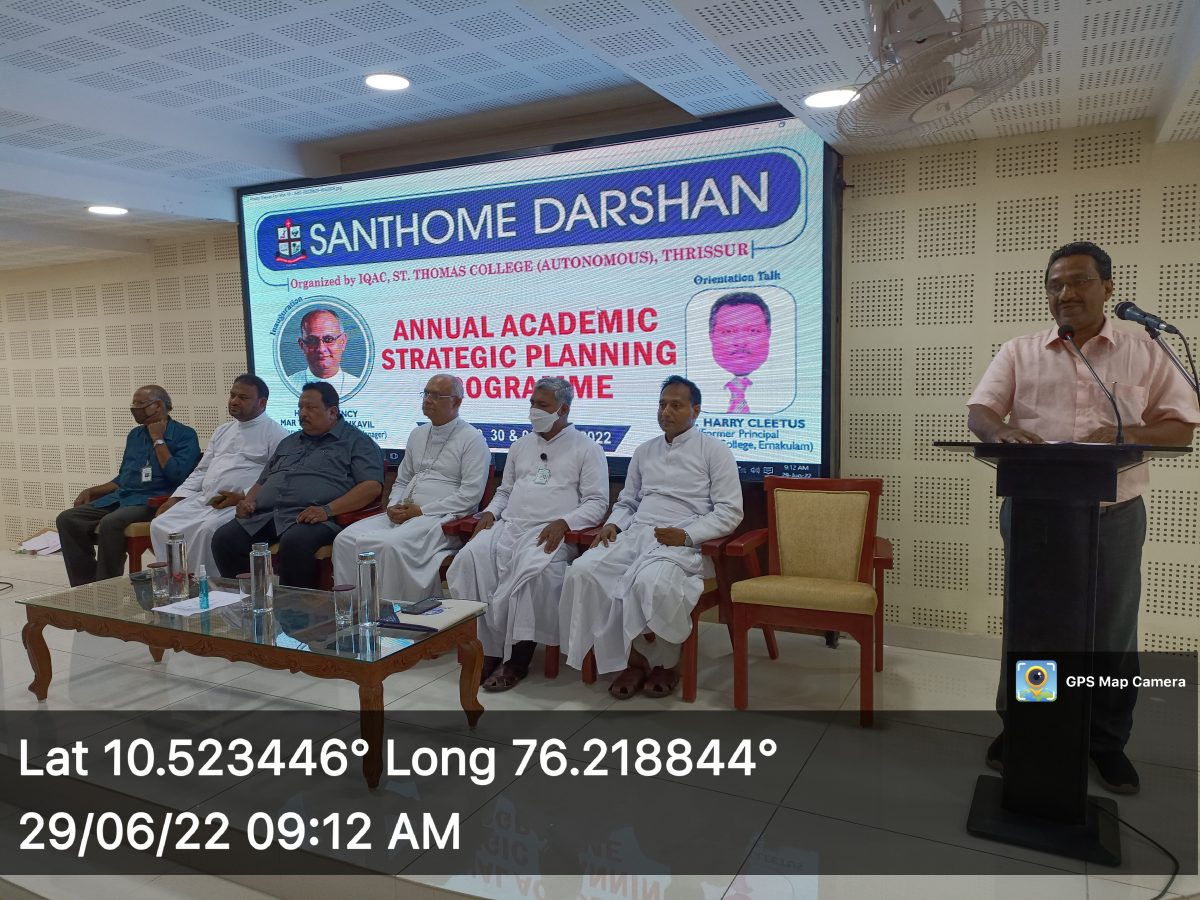 SANTHOME DARSHAN: Annual Academic Strategic Planning programme - St ...