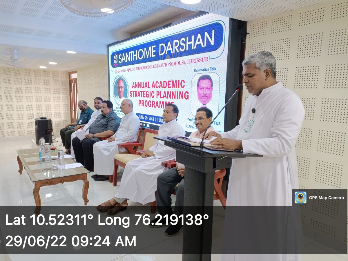 SANTHOME DARSHAN: Annual Academic Strategic Planning programme - St ...
