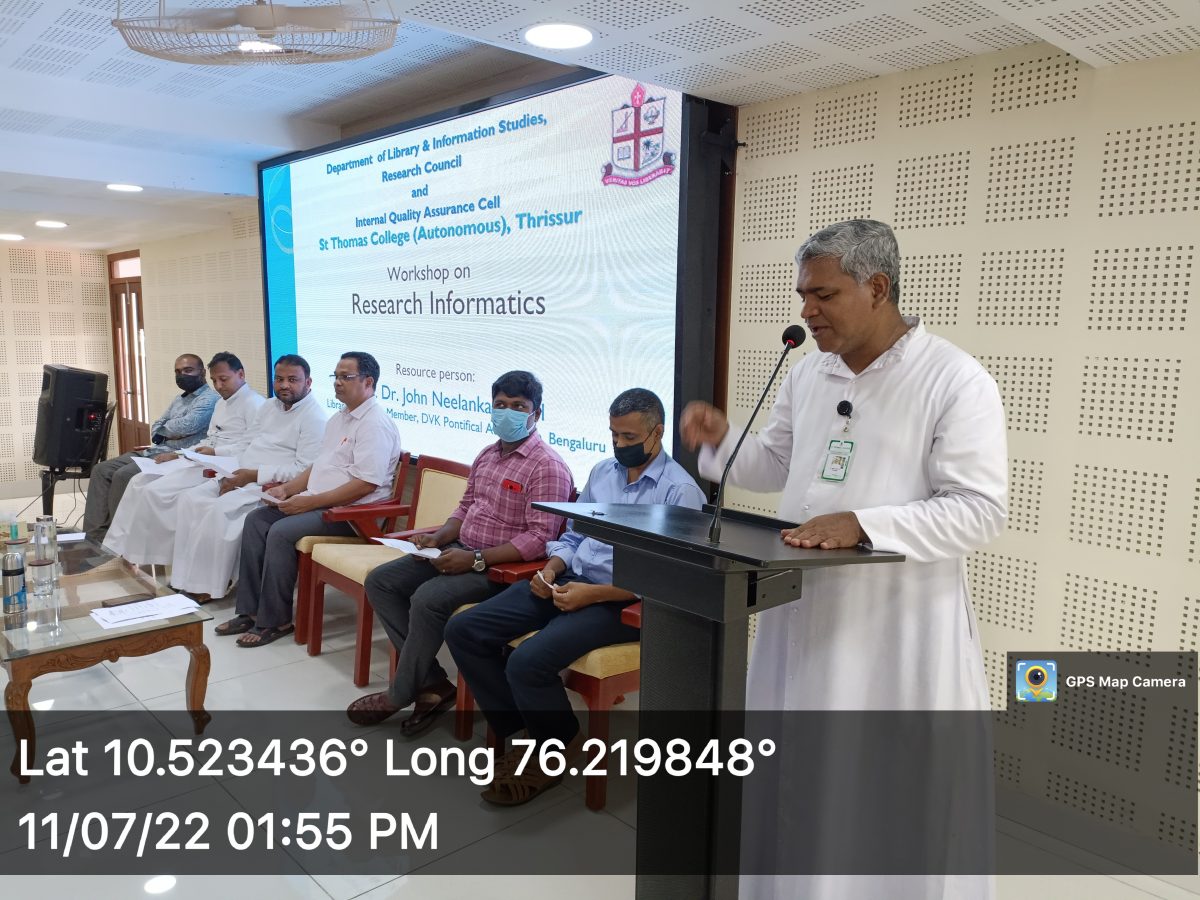 Workshop on Research Reference for Faculty & Research Scholars - St ...