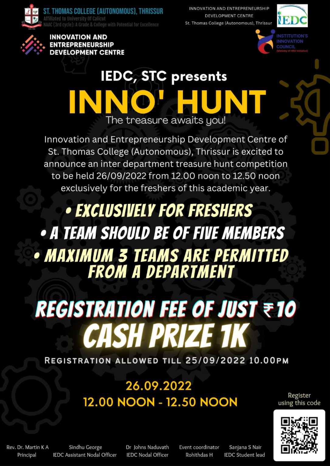 INNO' HUNT - St Thomas College (Autonomous)