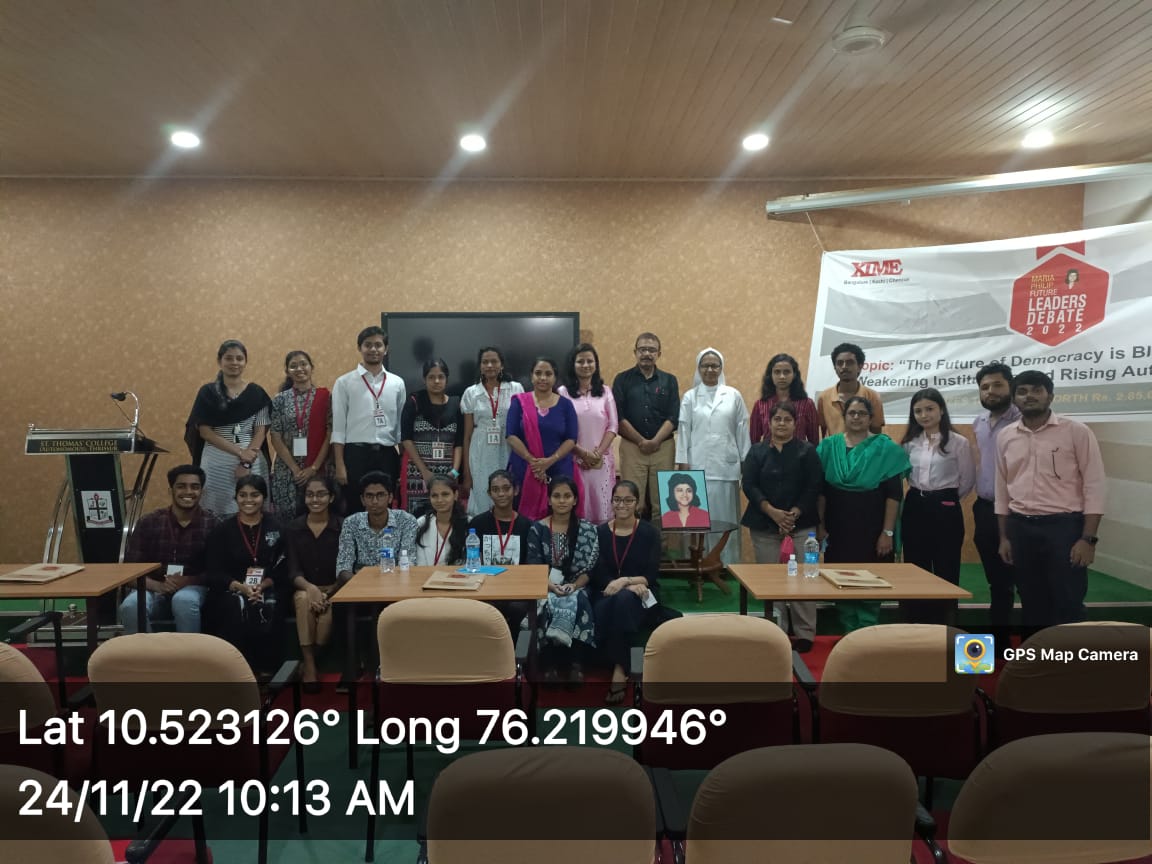 XIME MARIYA PHILIP DEBATE COMPETITION - St Thomas College (Autonomous)