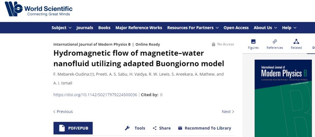 Hydromagnetic flow of magnetite–water nanofluid utilizing adapted ...