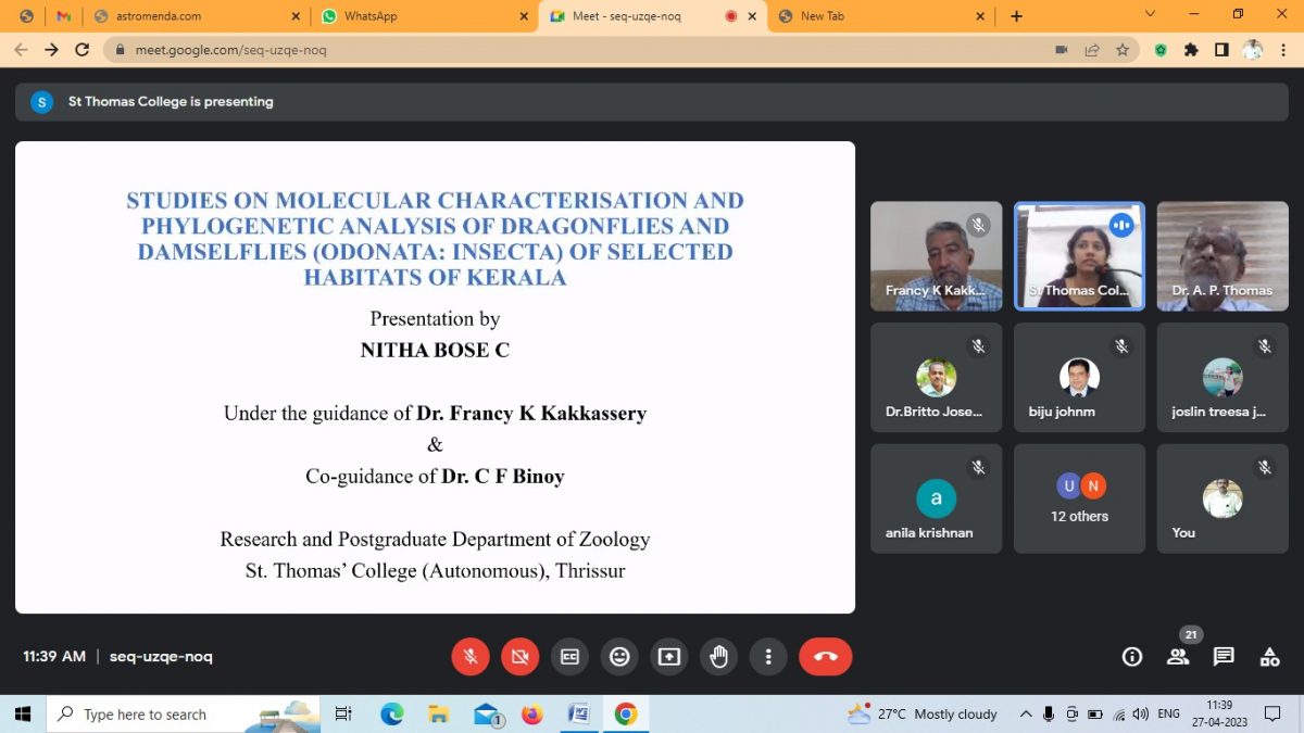 Ph.D Open Defence and Viva Voce of Ms. Nitha Bose C, Research Scholar ...