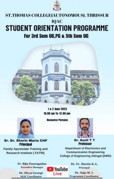 Student Orientation Programme - St Thomas College (Autonomous)