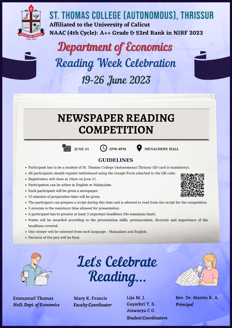 Reading Week Celebration - St Thomas College (Autonomous)