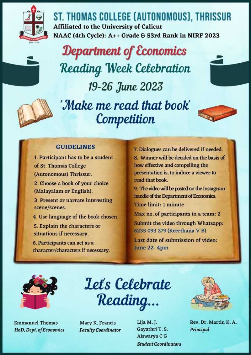 Reading Week Celebration - St Thomas College (Autonomous)
