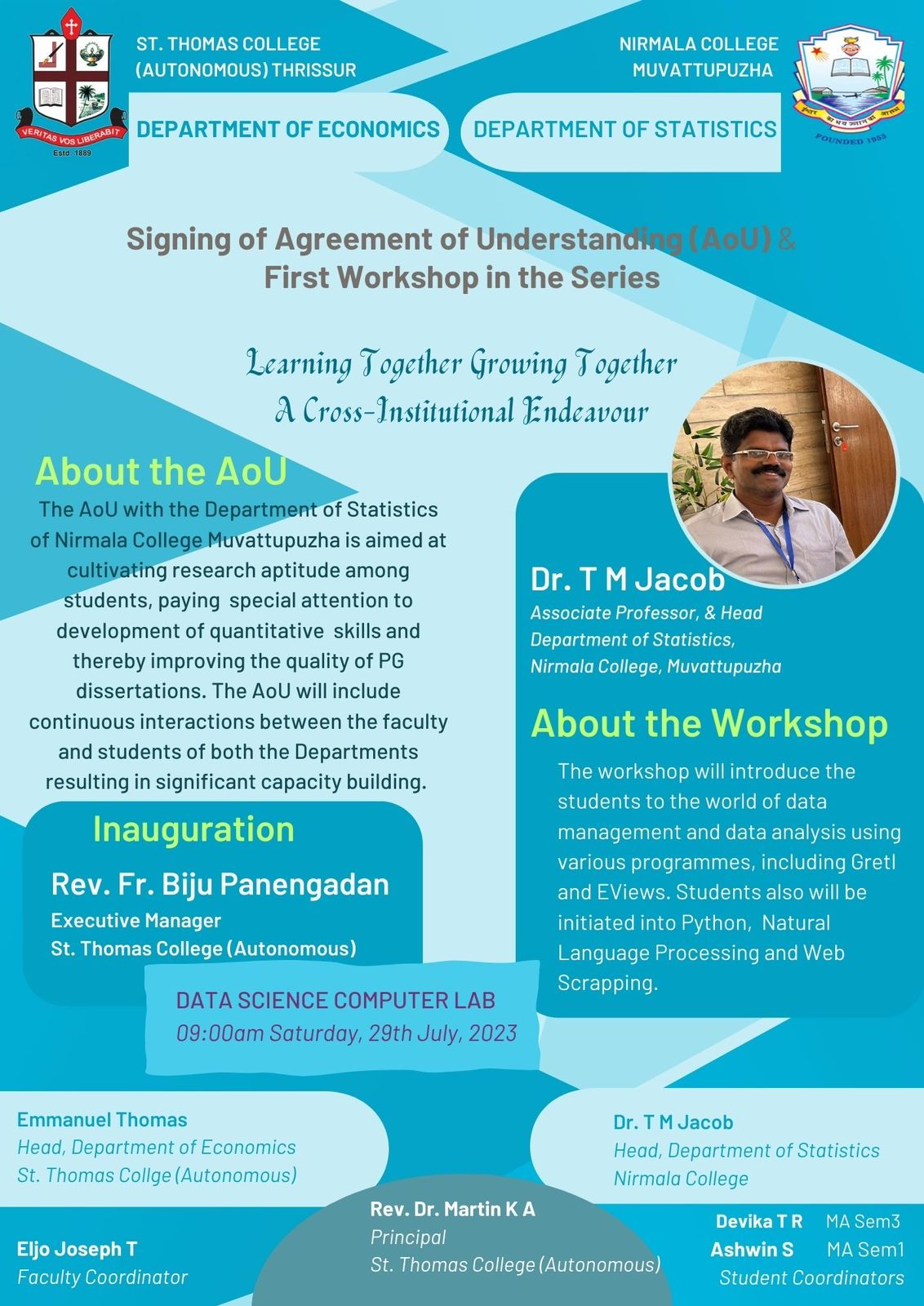 Inauguration of the Workshop organised by the Department of Economics ...