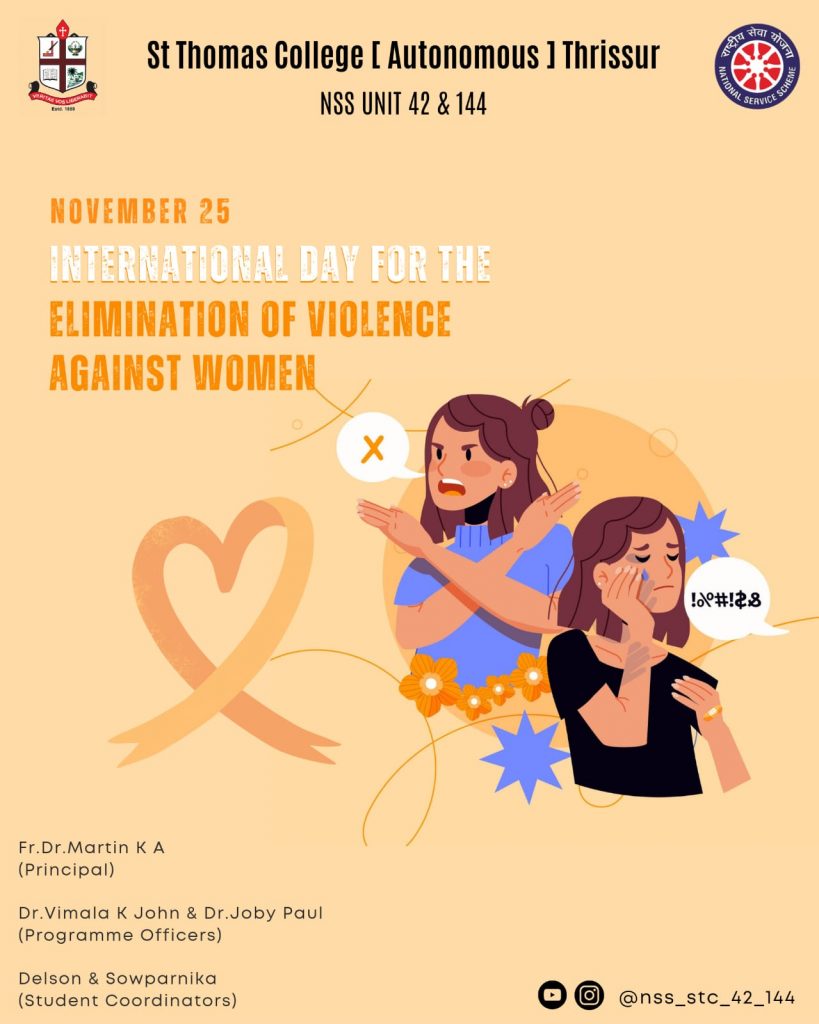 International Day for the Elimination of Violence Against Women - St Thomas College (Autonomous)