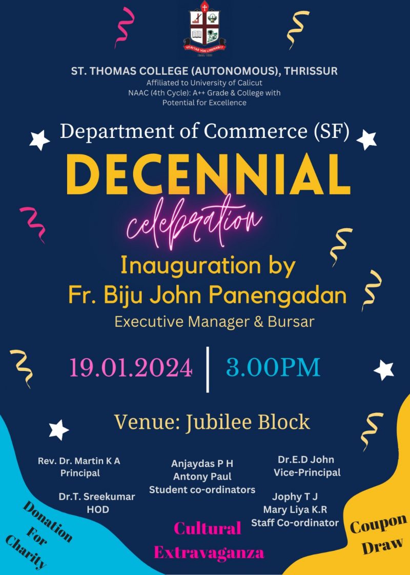 Decennial celebration - St Thomas College (Autonomous)
