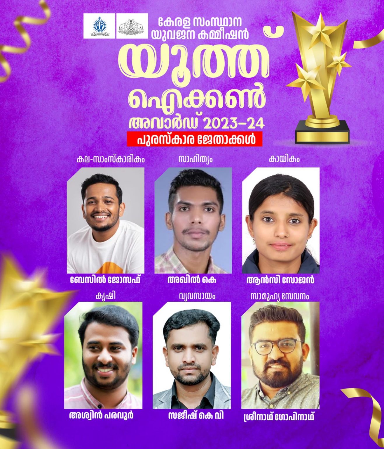 Kerala Youth Icon Award 2023-24 - St Thomas College (Autonomous)